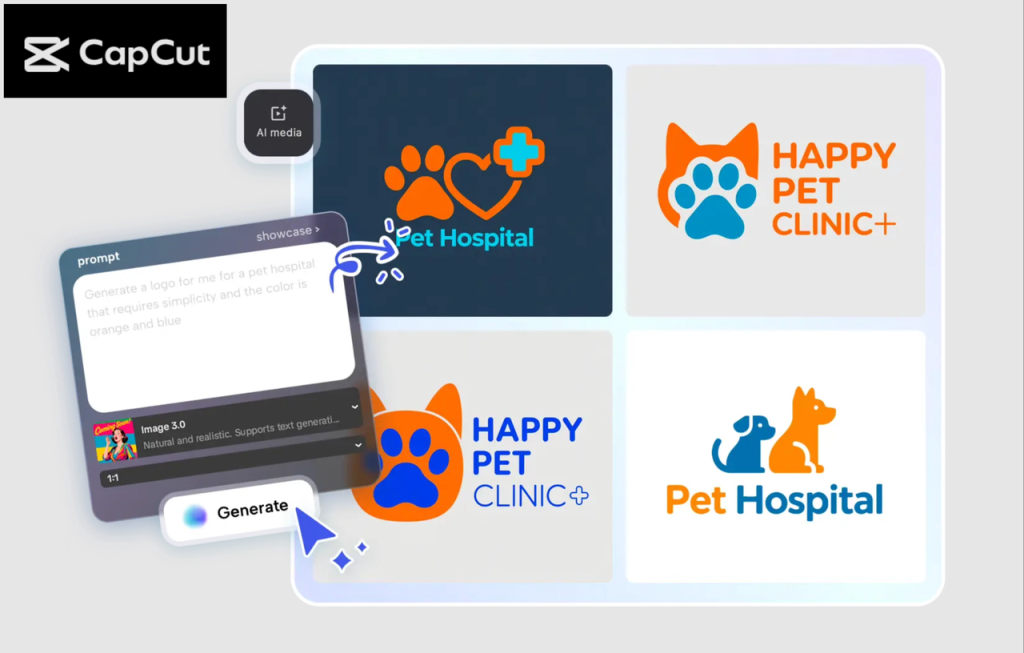 Rebrand Your whole Business using the AI logo Generator by CapCut ...